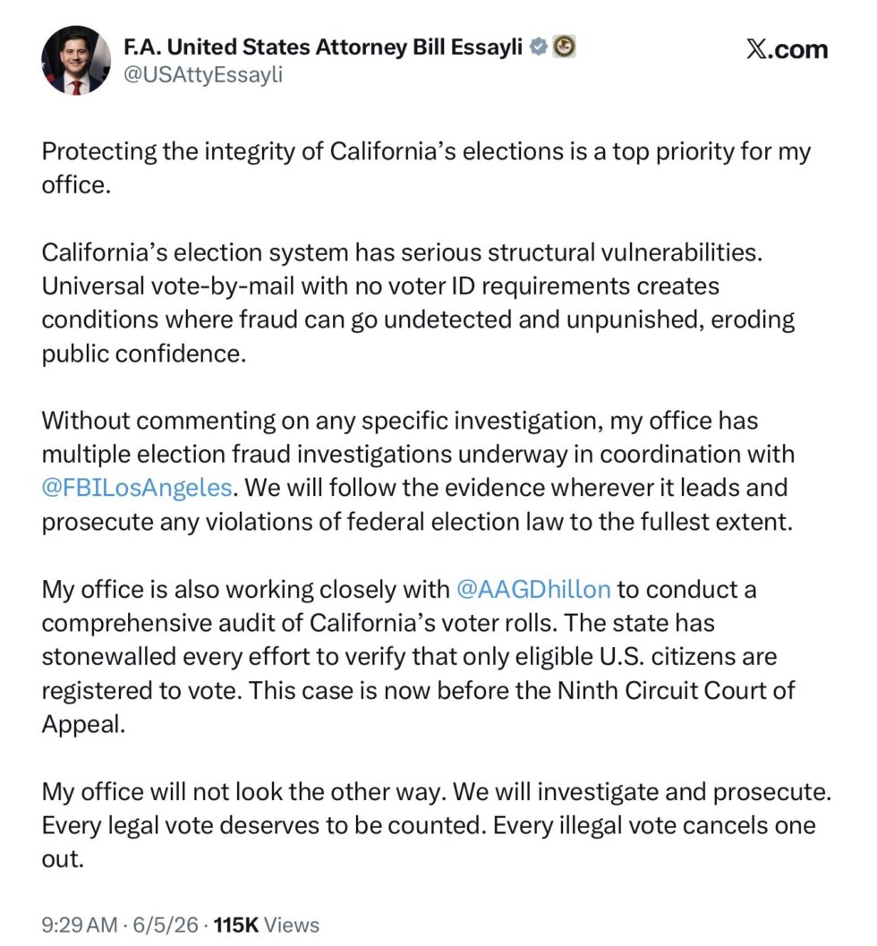 Federal Prosecutor Says Multiple Election Fraud Investigations Underway ...